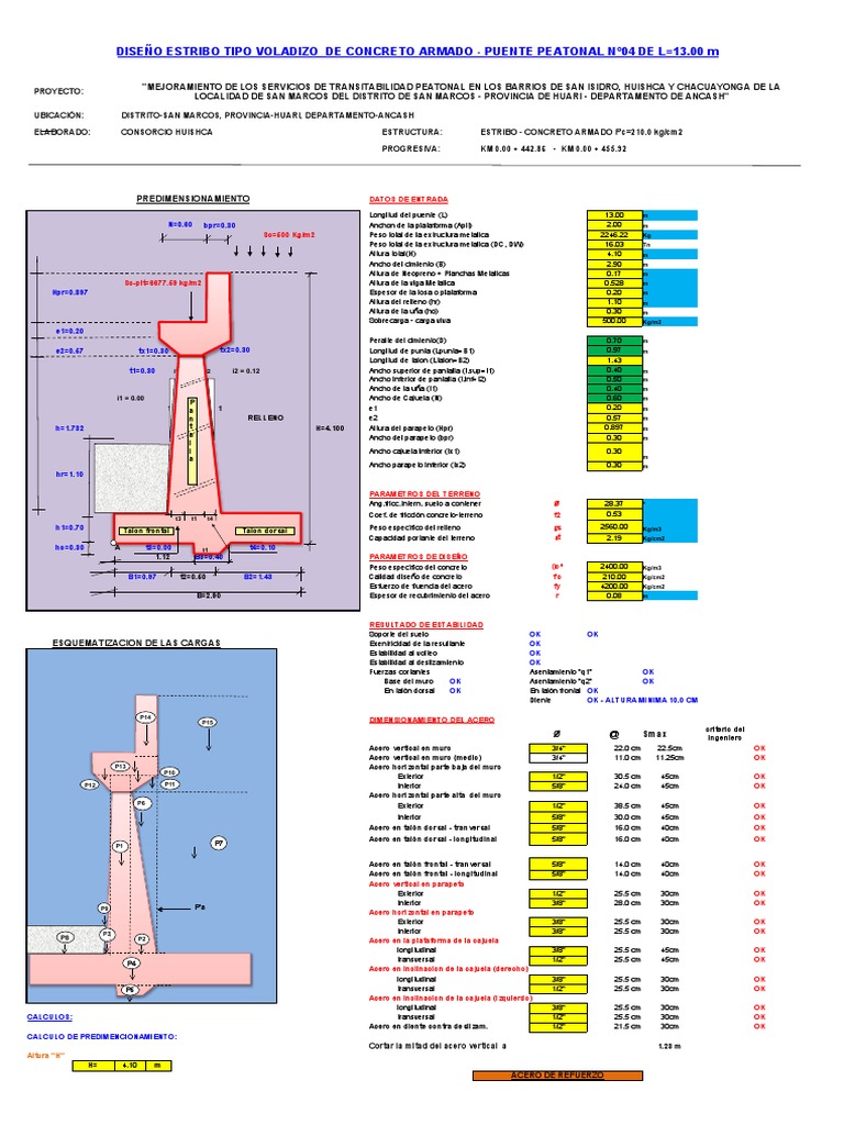 4.-Estribos N°04 - Puente Peatonal N°04 - San Marcos | PDF | Física Aplicada e ...