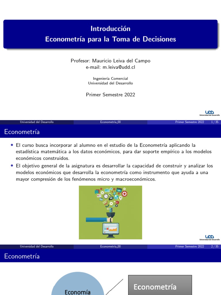 Econometría 00 - 2022 2 | PDF