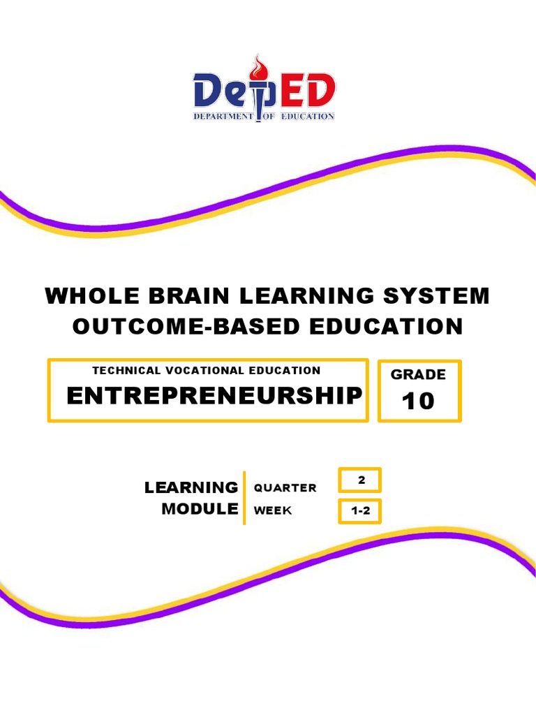 Grade 10 Entrepreneurship Q2 Module | PDF | Goods | Taxes