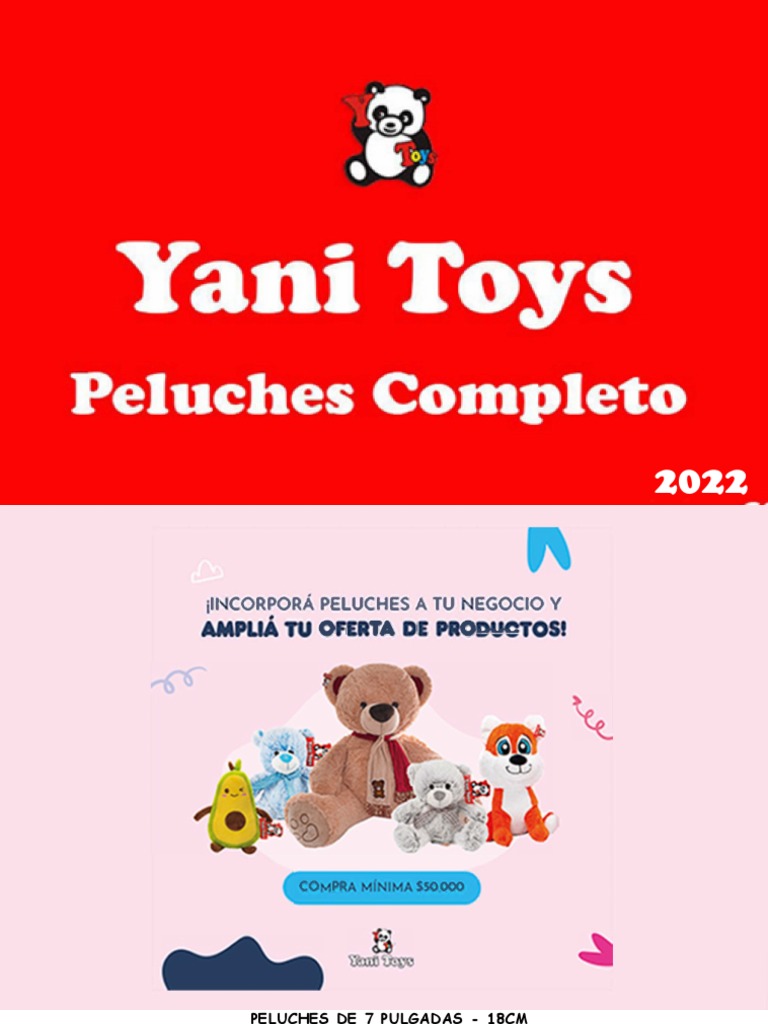 1 - Catalogo Peluches OCTUBRE 2022 Yani Toys | PDF