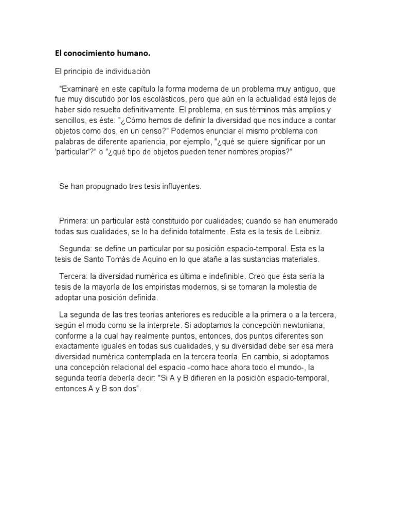 El Conocimiento Humano | PDF | Teoría | Importar