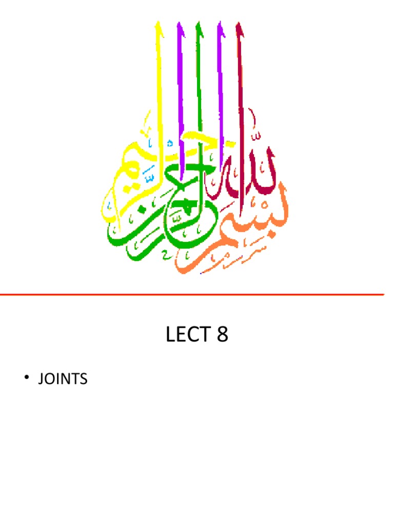 LECT 8. Anatomy of Joints | PDF | Joint | Cartilage