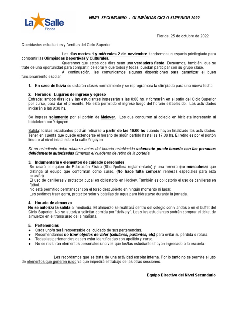 Circular Olimpiada 2022 | PDF