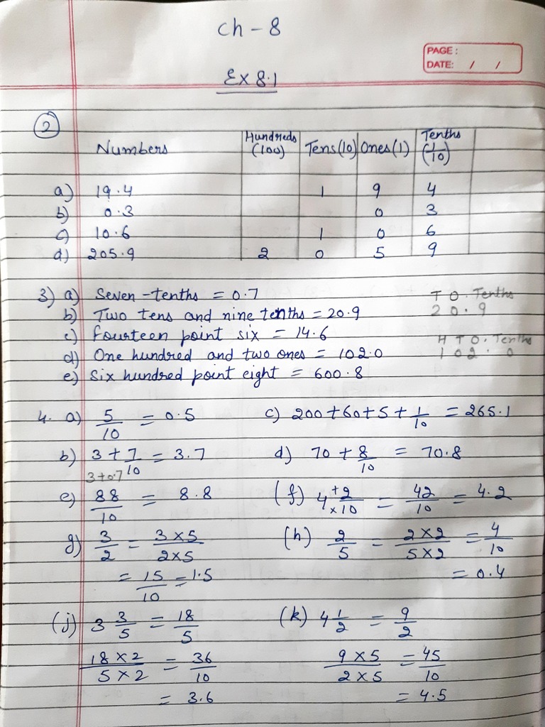 Ex8.1, Maths 6th | PDF