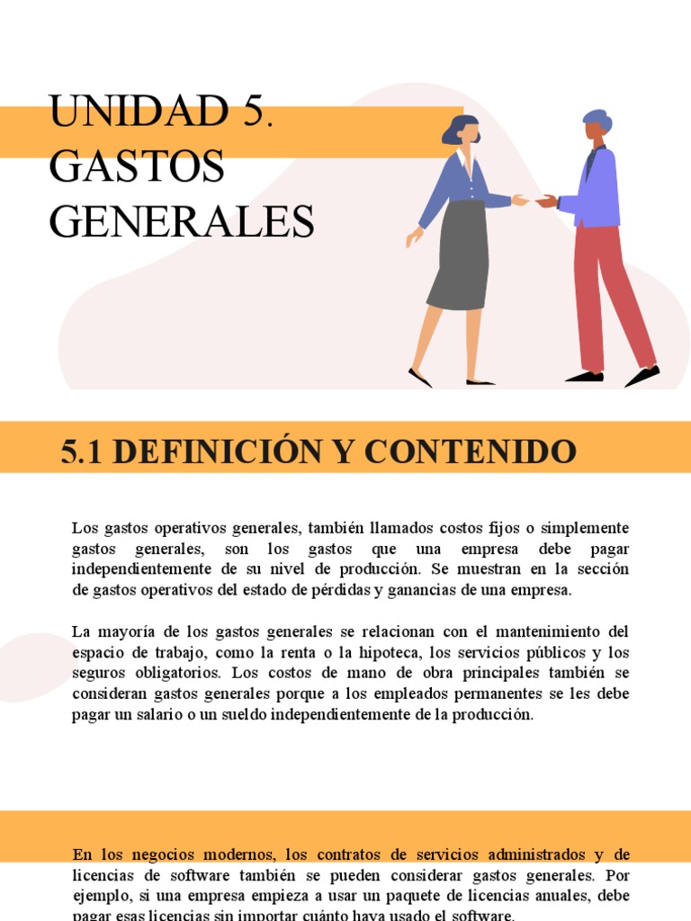 U.5 Gastos Generales | PDF | Presupuesto | Contabilidad