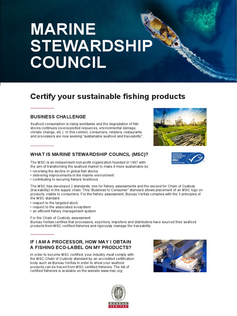 Marine Stewardship Council MSC Service Sheet | PDF | Natural ...