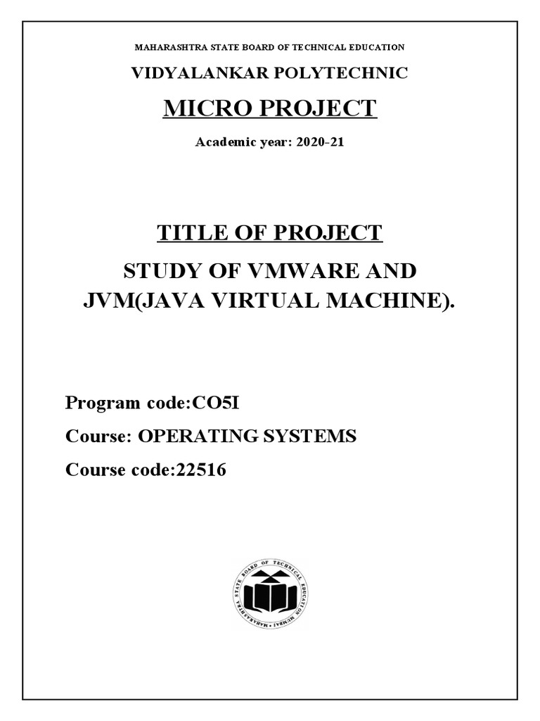 Osy Microproject Report Pdf Java Virtual Machine Virtual Machine 2409