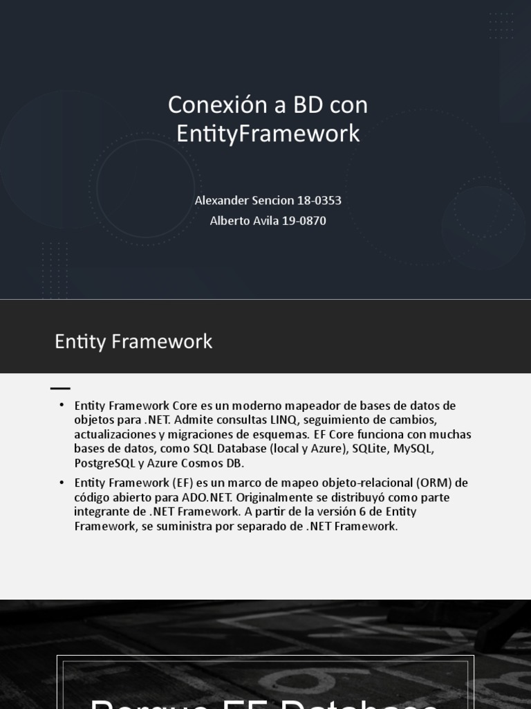Entity Framework | PDF | Marco de la entidad | Ciencias de la Computación