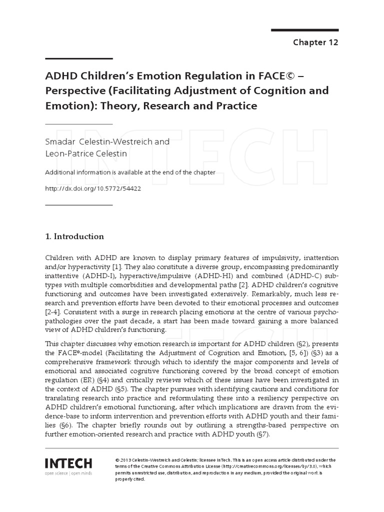 Children Emotion Regulation | PDF | Attention Deficit Hyperactivity Disorder | Emotions