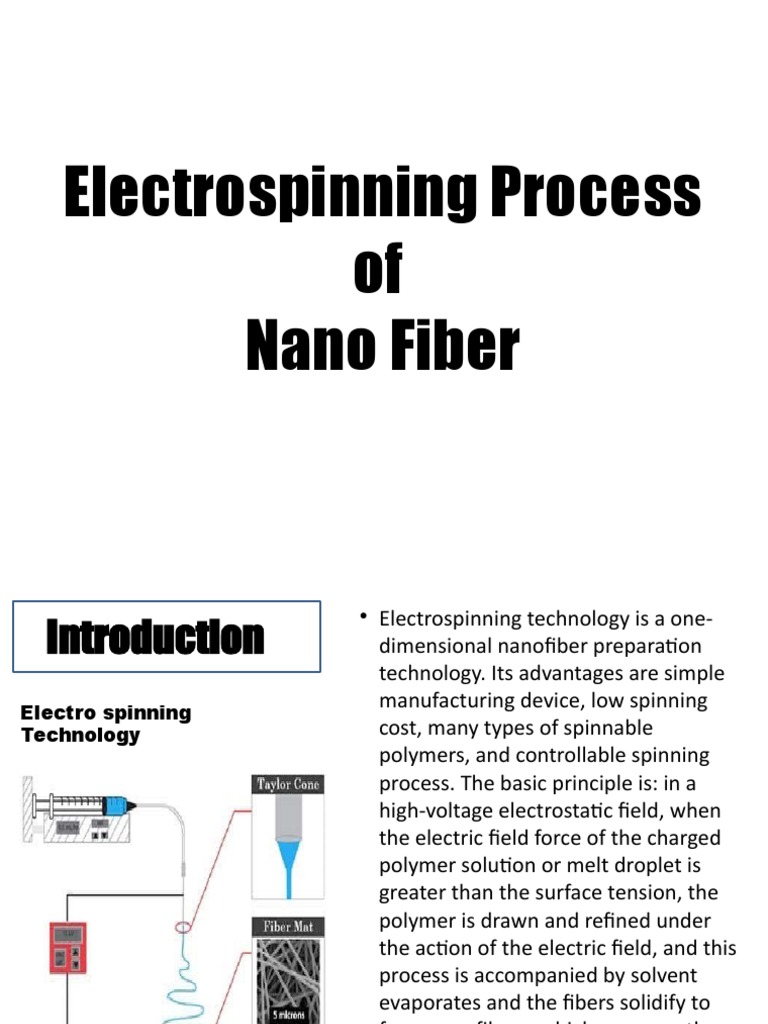Electrospinning Process of Nano Fiber | PDF | Chemical Engineering ...