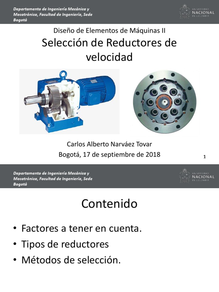 12 Selección de Reductores de Velocidad | PDF | Engranaje | Máquinas