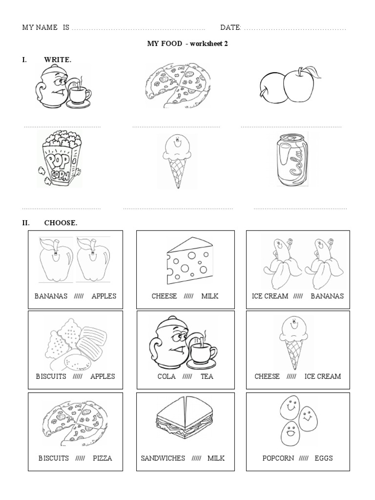 My Food - Worksheet 2 | PDF | Cooking, Food & Wine