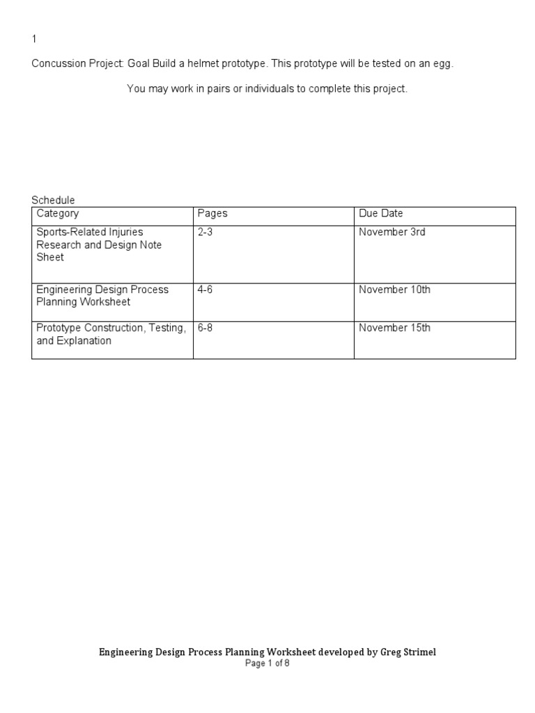 Concussion PBL Student Documents 1 | PDF | Concussion | Design