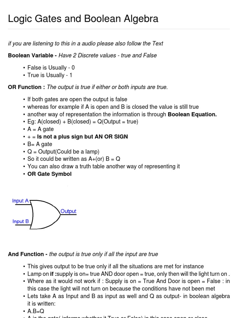 PDF 1 | PDF | Boolean Algebra | Teaching Mathematics