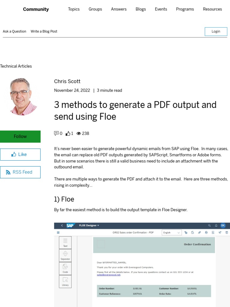 3 Methods To Generate A Pdf Output And Send Using Floe Sap Pdf Software Software Development 