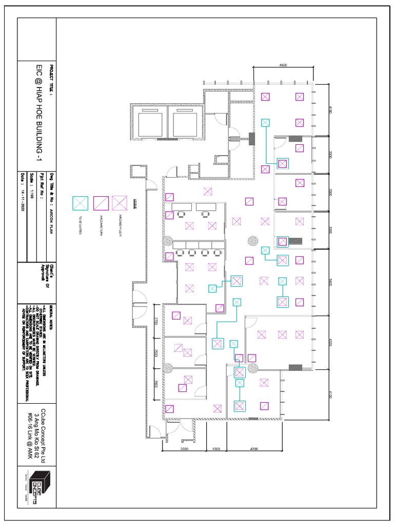 EIC at Hiap Hoe Building 1 AIRCON PLAN | PDF