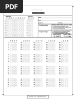 100 Questions OMR Sheet | PDF
