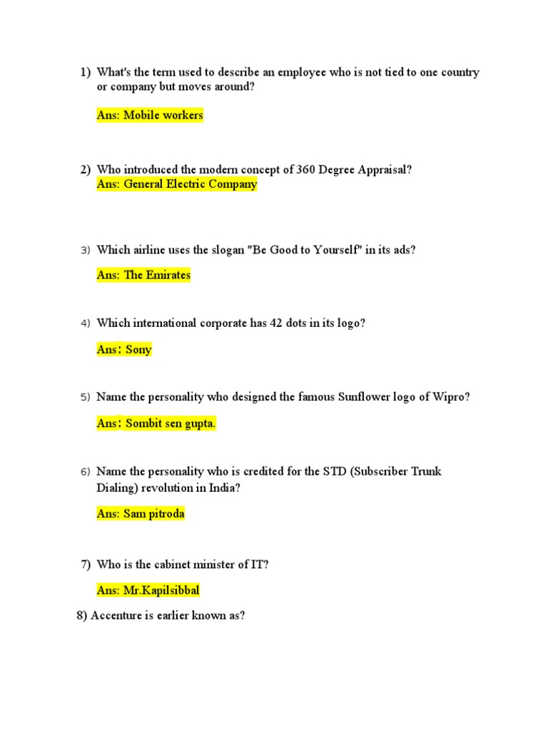 Buzzer Round Questions | PDF | Business