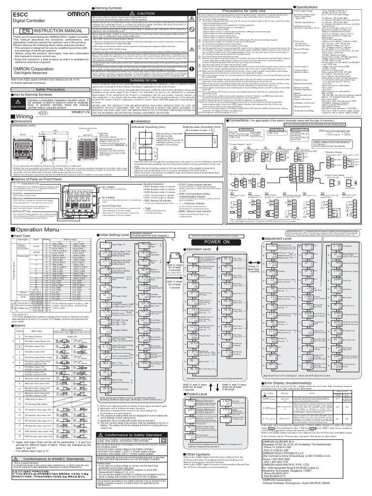 Controlador de Temperatura Omron | PDF | Relay | Switch