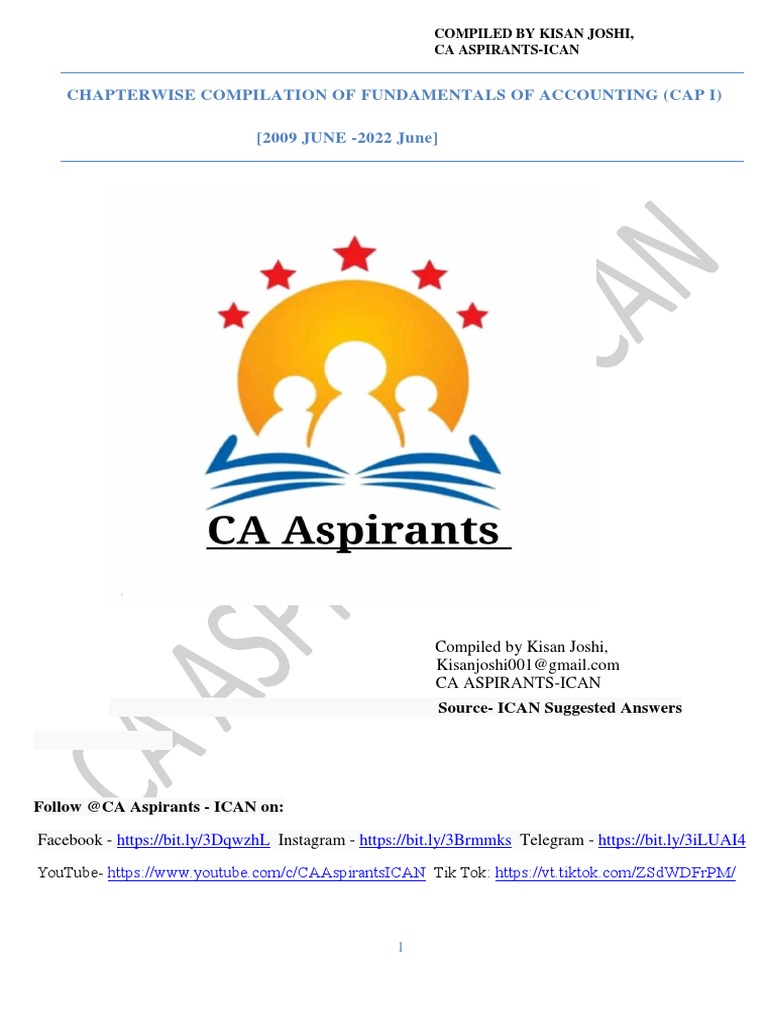 Account Past Questions Compilation (2009june - 2022 June) | PDF