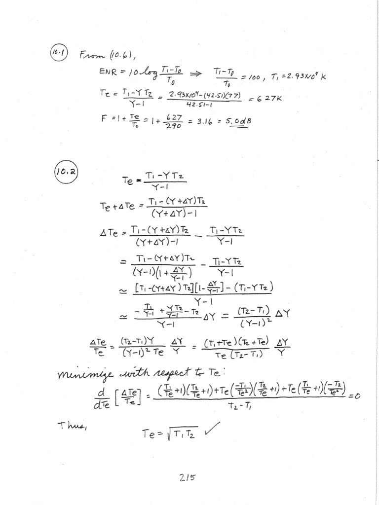 Sulotion For Chapter 10 - Microwave Engineering 3rd Ed - Pozar | PDF