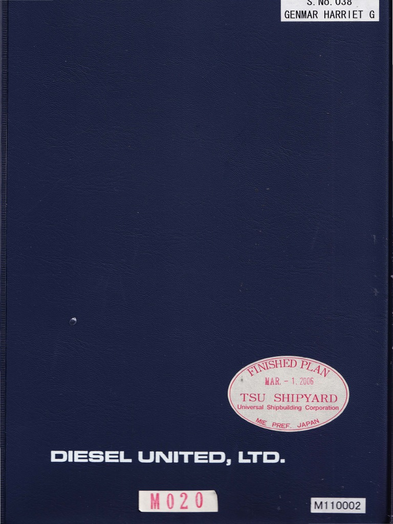 M020 Code Book For Spare Parts, Diesel United - SULZER Diesel Engine ...