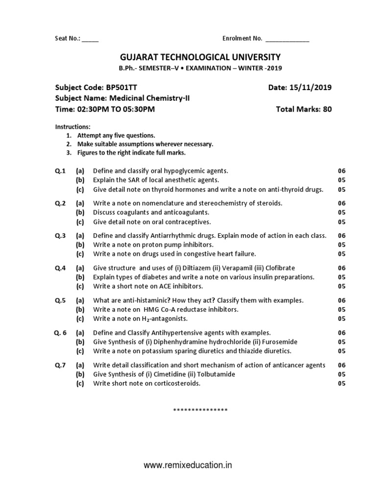 Sem 5 2019 To 20 Question Paper | PDF | Molecular Cloning | Bacteria