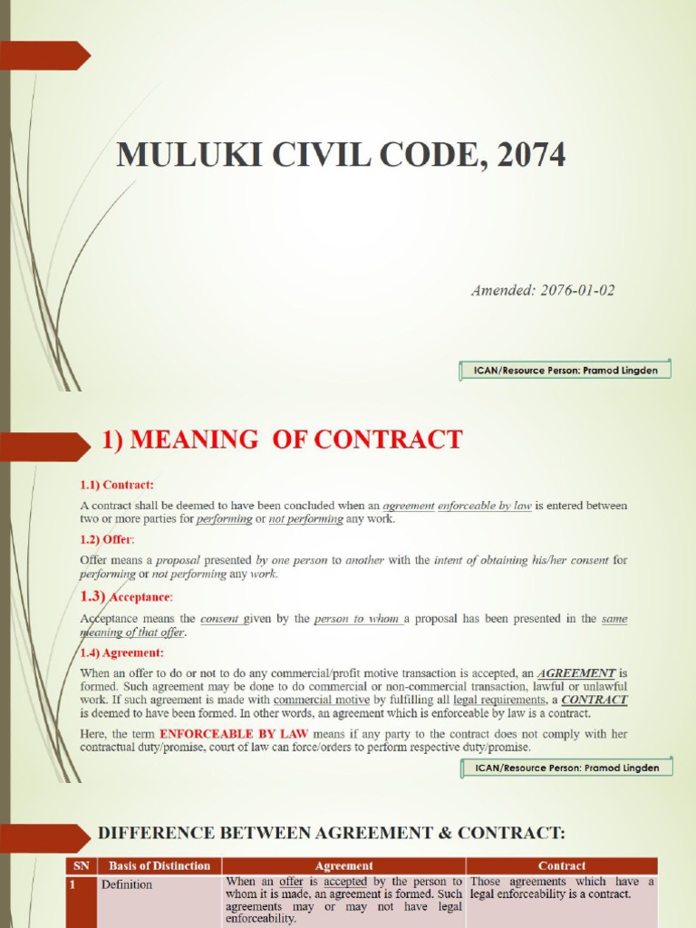 Muluki Civil Code | PDF