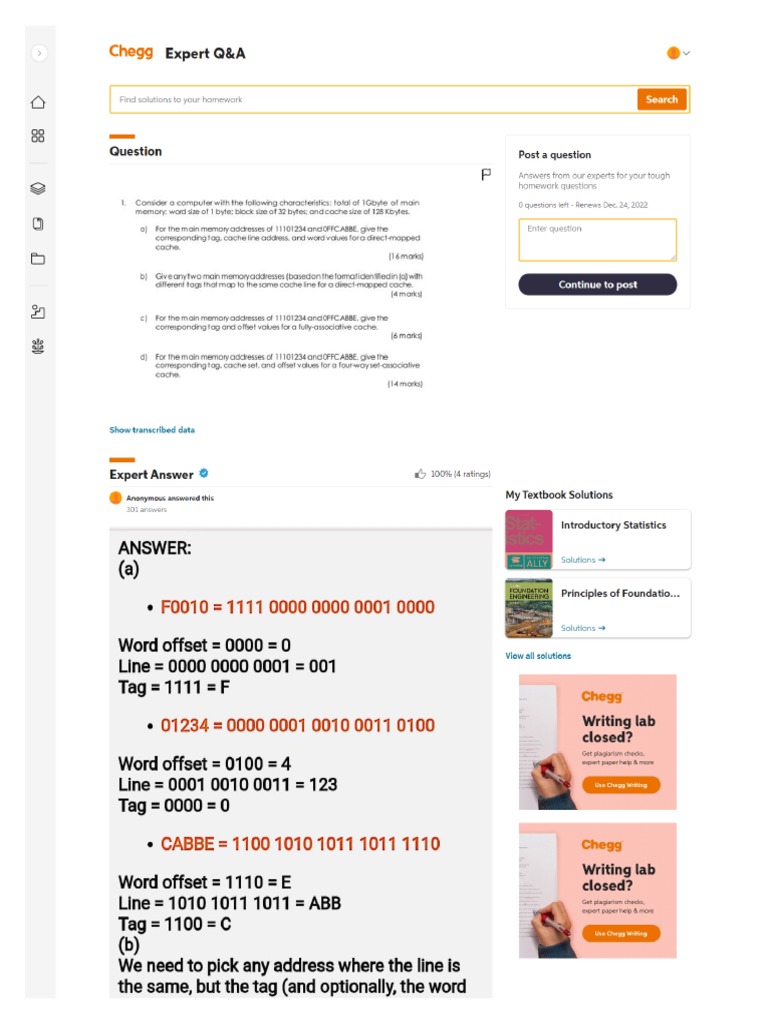 Screencapture Chegg Homework Help Questions and Answers 1 Consider ... Screencapture Chegg Homework Help Questions and Answers 1 Consider ...