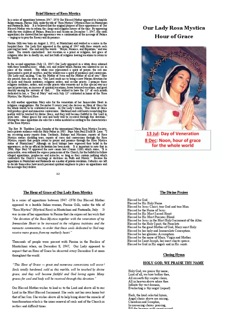 Hour of Grace Rosa Mystica ST Andrew Apostle | Download Free PDF | Mary ...
