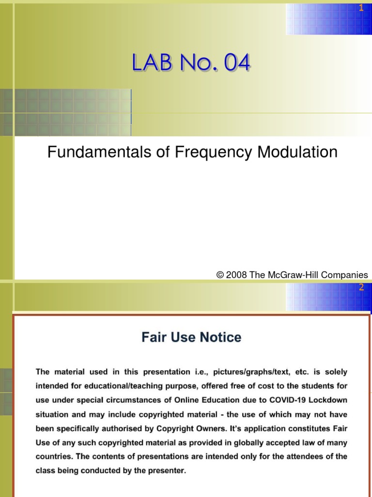 Lab No 04 Cs Frequuency Modulation And Demodulation Pdf Detector