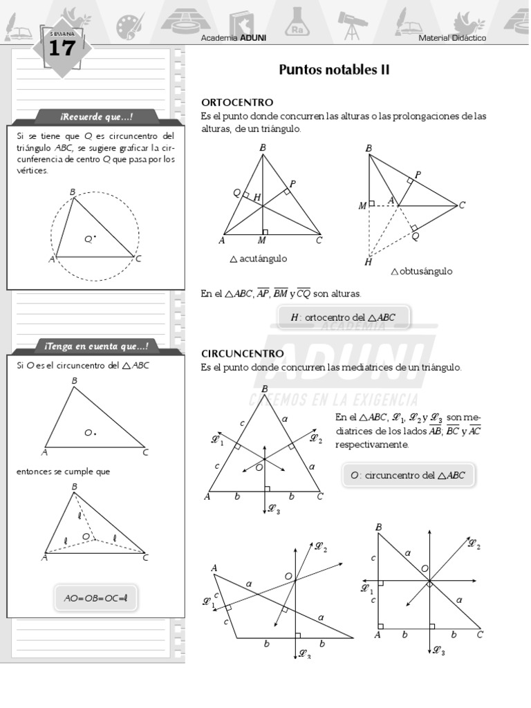 Puntos Notables II - 17 | PDF | Triángulo | Matemática Elemental