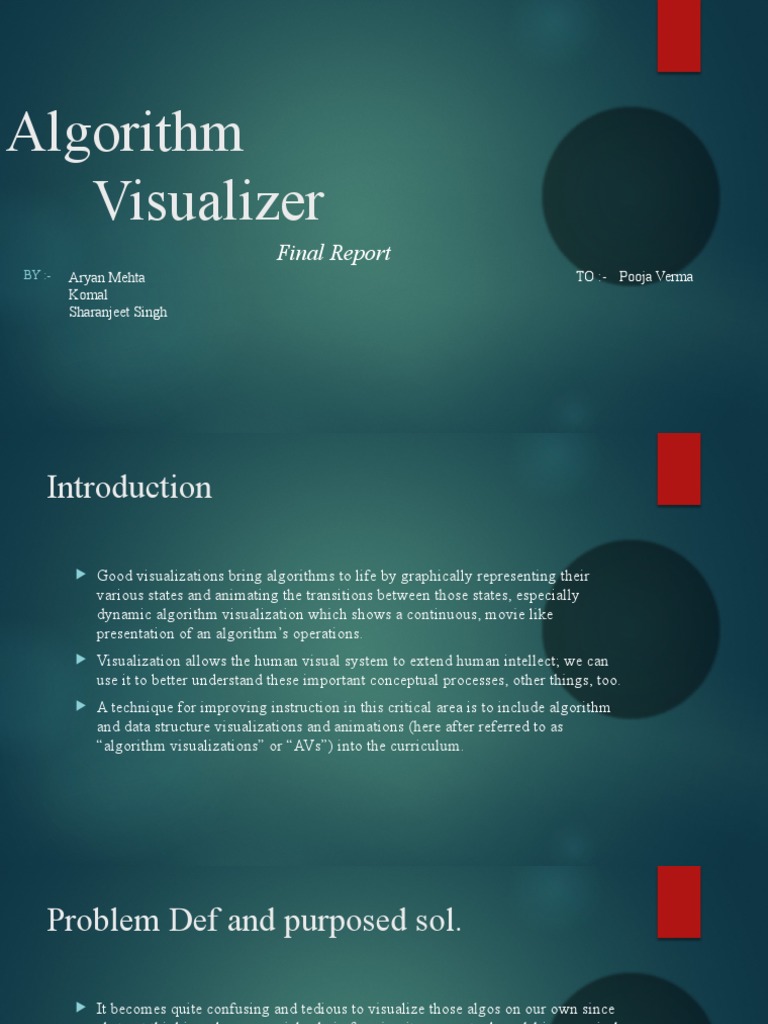 Algorithm - Visualizer Final | Download Free PDF | Visualization (Graphics) | Conceptual Model