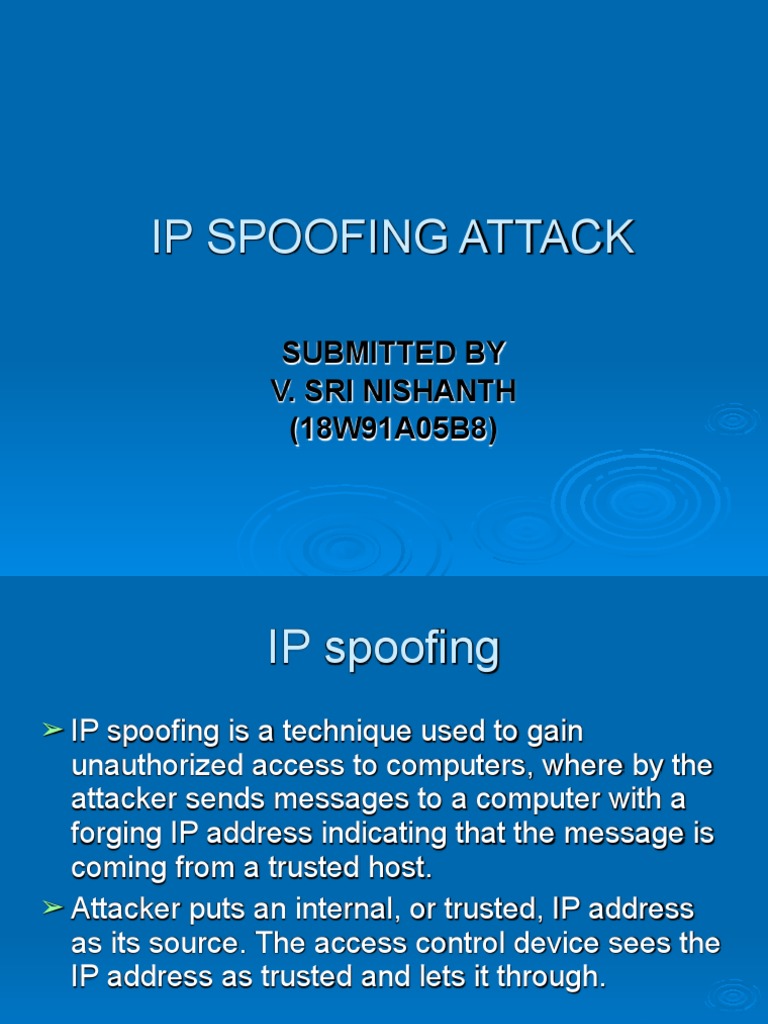 Spoofing | PDF | Internet Protocols | Transmission Control Protocol