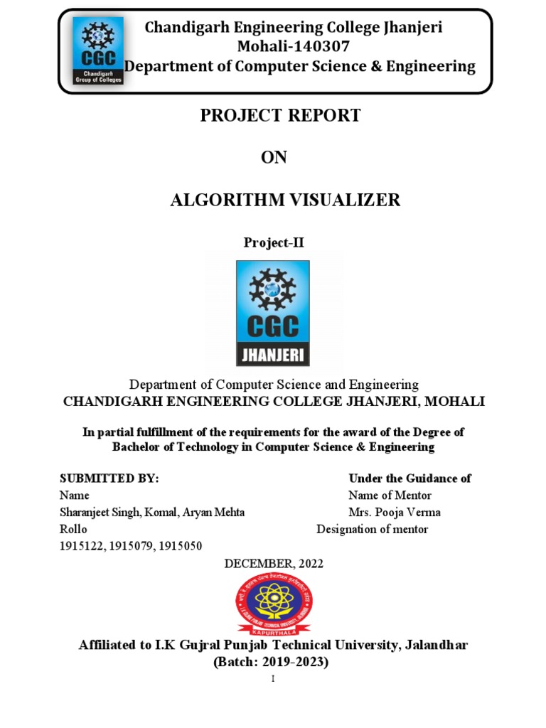 Project-II Final Report | PDF | Visualization (Graphics) | Programming