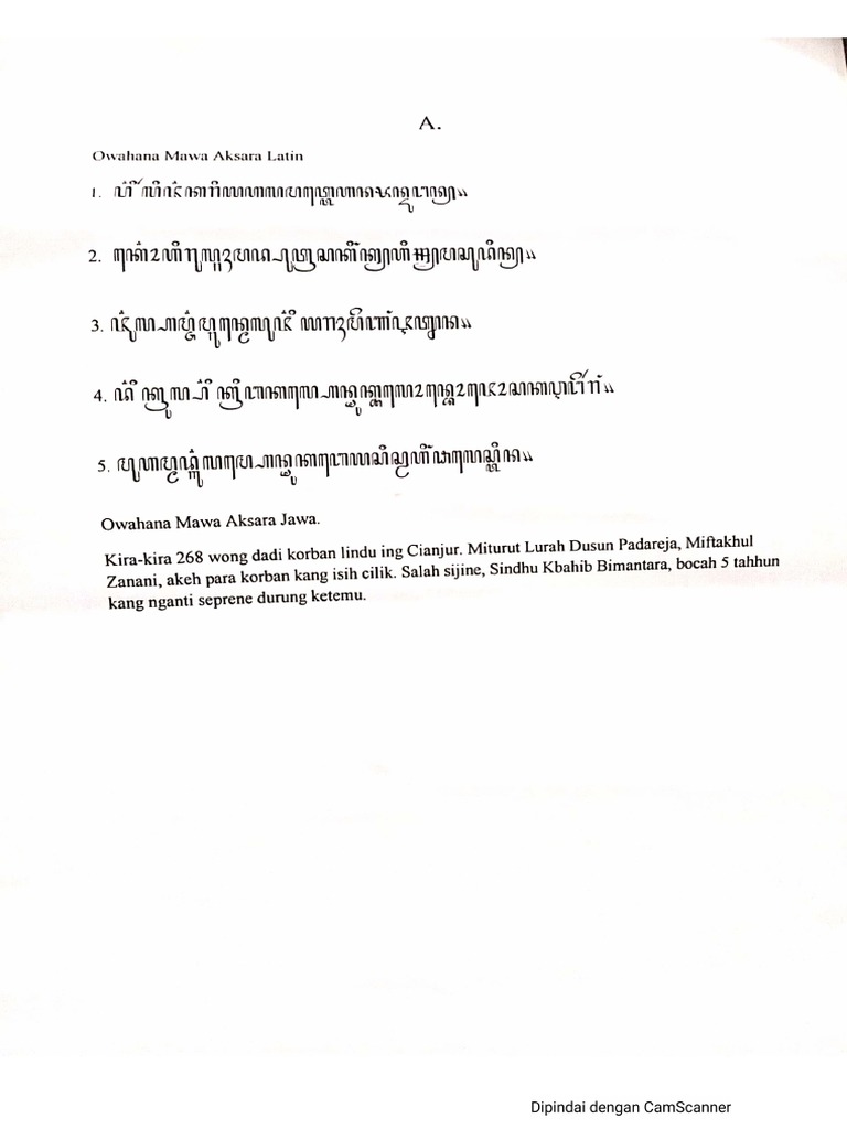 Soal Aksara Jawa | PDF