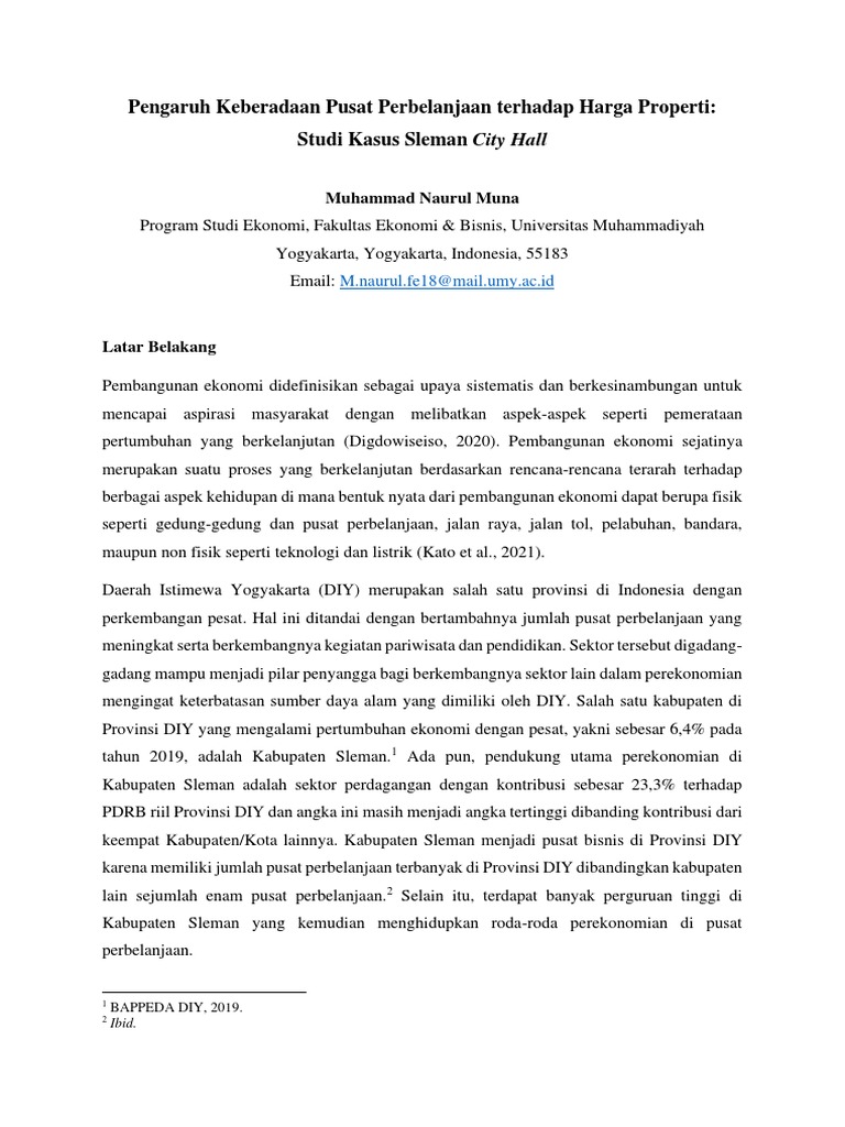 Contoh Proposal - Data Sekunder | PDF