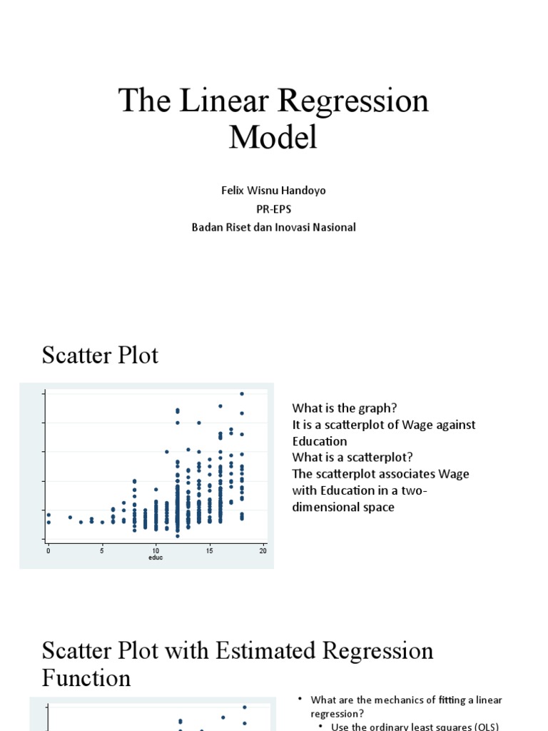 The Linear Regression Model | PDF | Regression Analysis | Errors And Residuals