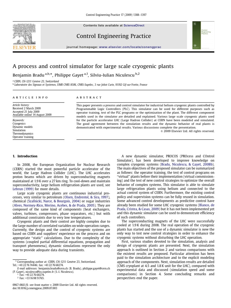 Cryogenic Plant Simulator Guide | PDF | Programmable Logic Controller ...