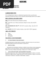 CA Inter Resume Format | PDF | Cognition | Cognitive Science