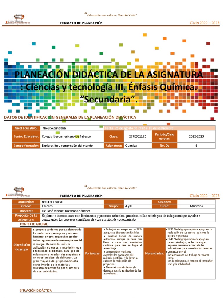 Planeaciones Secundaria 2023 | PDF | Laboratorios | Aprendizaje