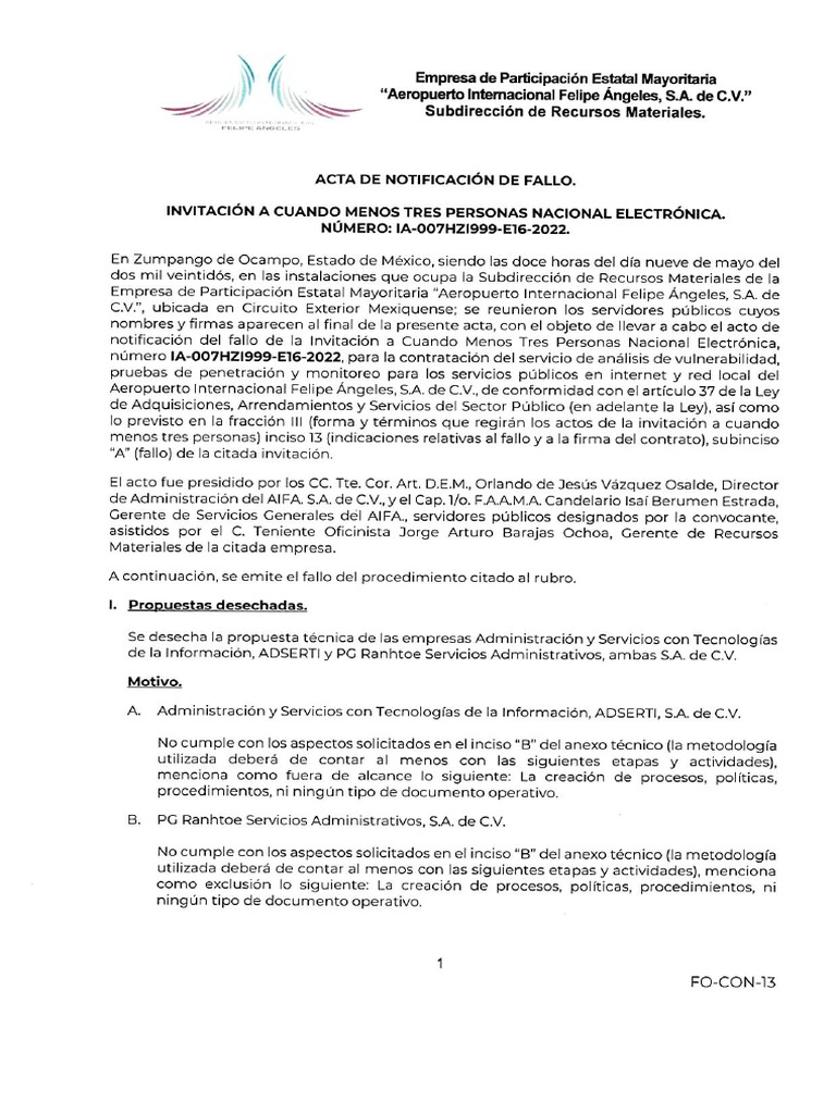 Acta Fallo Vulnerabilidad | PDF