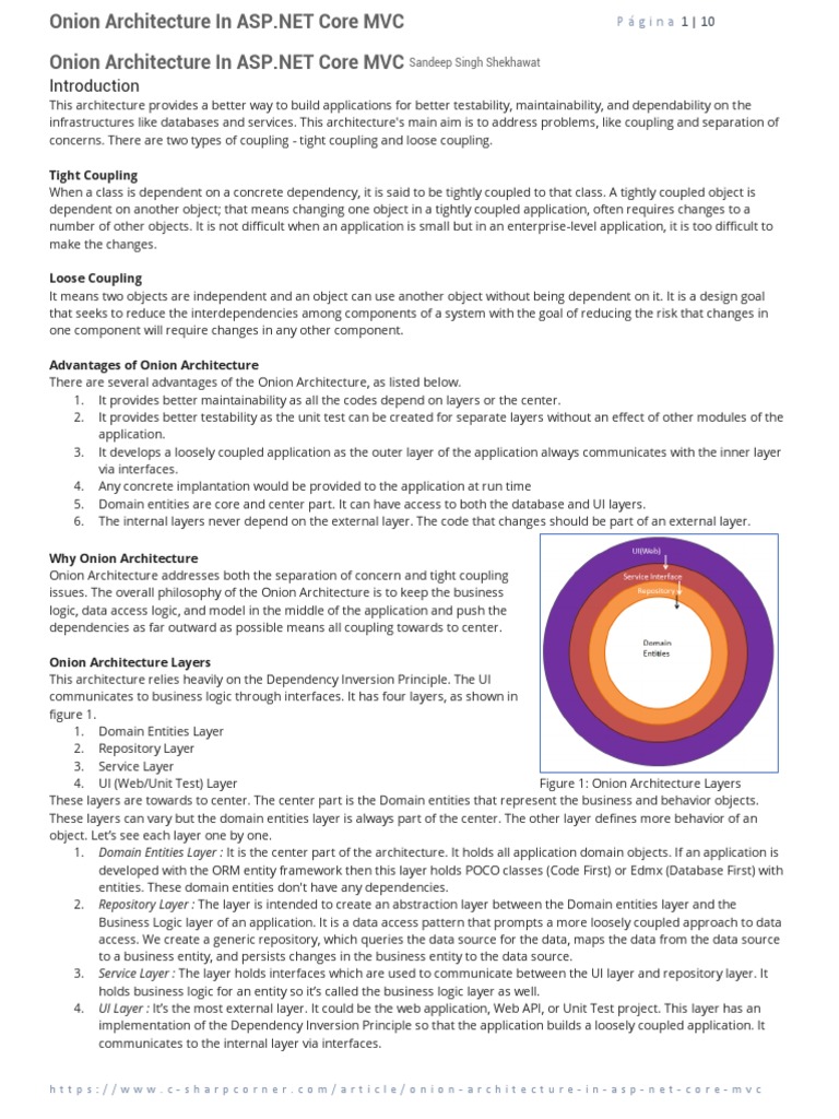 Onion Architecture in ASP - NET CORE MVC-10 Hojas | PDF | Databases | Class (Computer Programming)