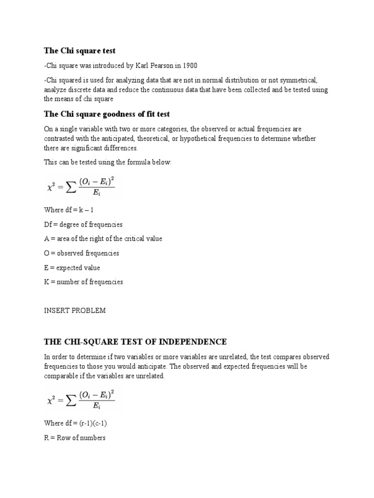 The Chi Square Test of Independence | PDF
