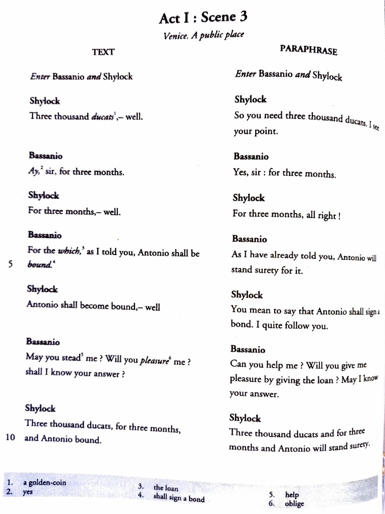 Act 1 Scene 3 | PDF | Shylock | Jacob