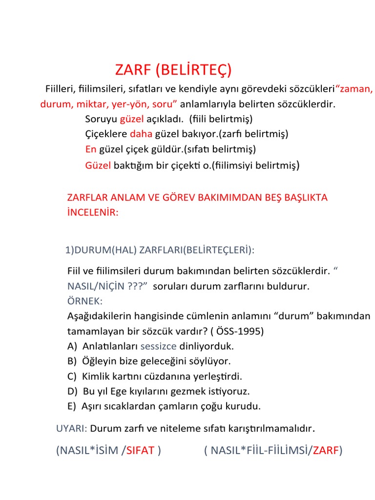Zarf Konu Anlatimi | PDF
