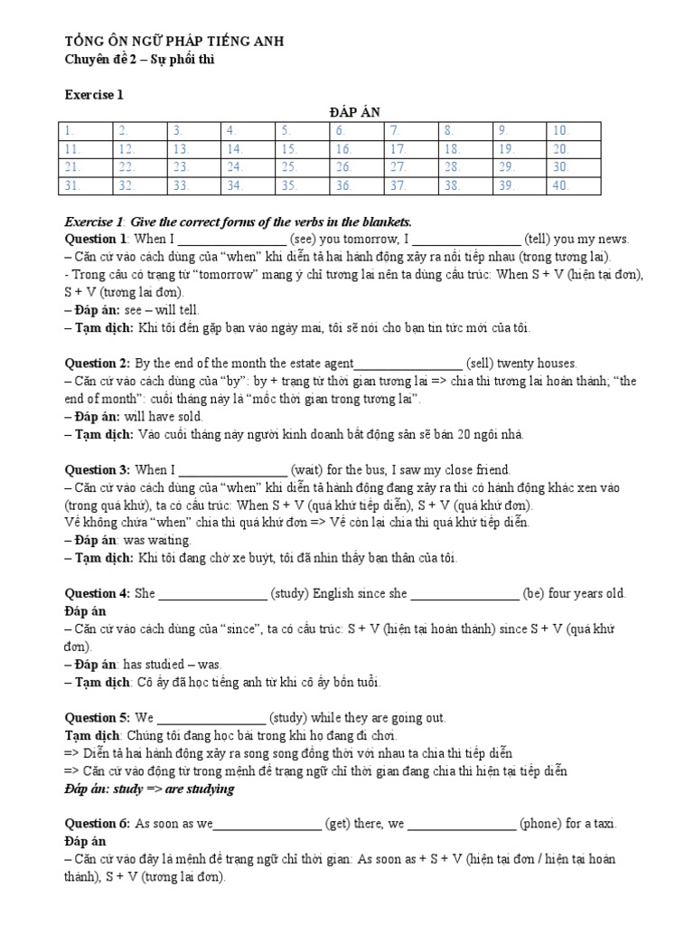 CD2 Exercise 1 KEY | PDF