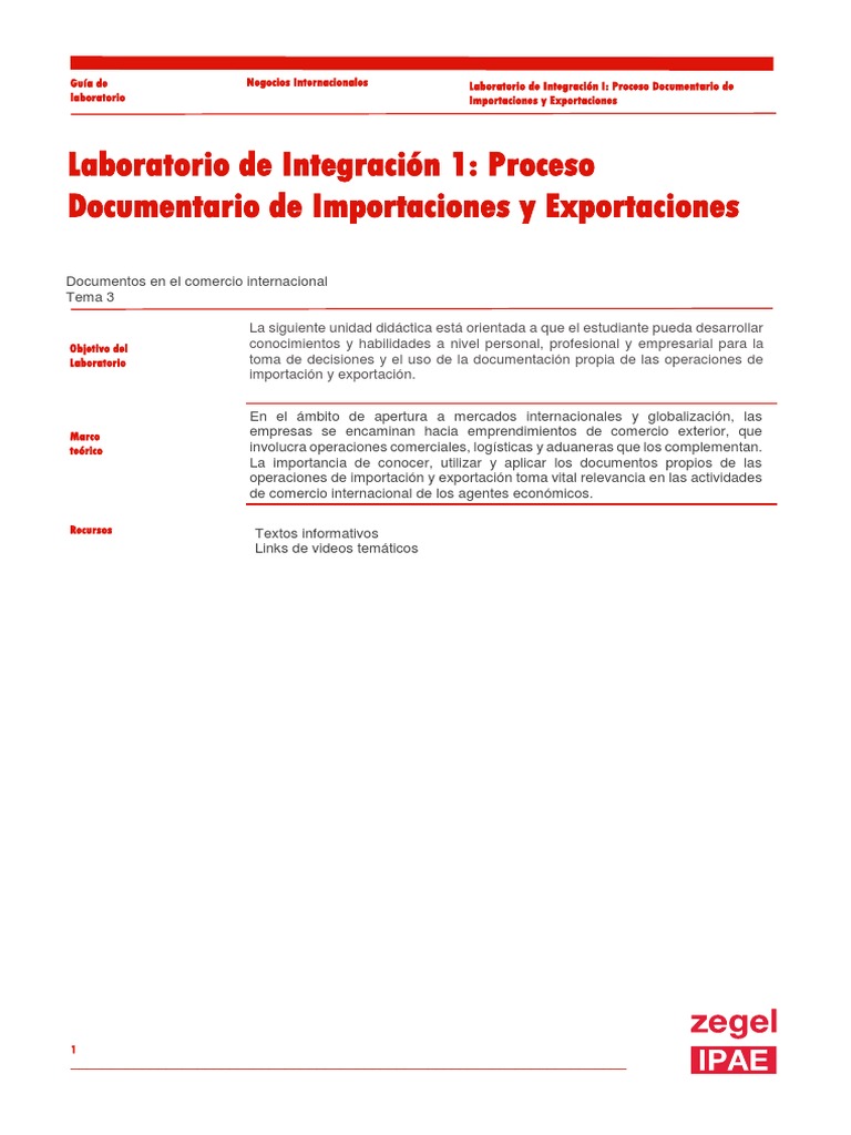 Documentos de Exportacion e Importación | PDF | Exportaciones | El comercio internacional