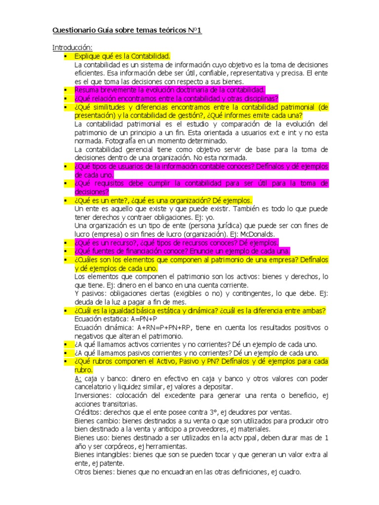 Guía Completa de Contabilidad Teórica | PDF | Contabilidad | Bancos