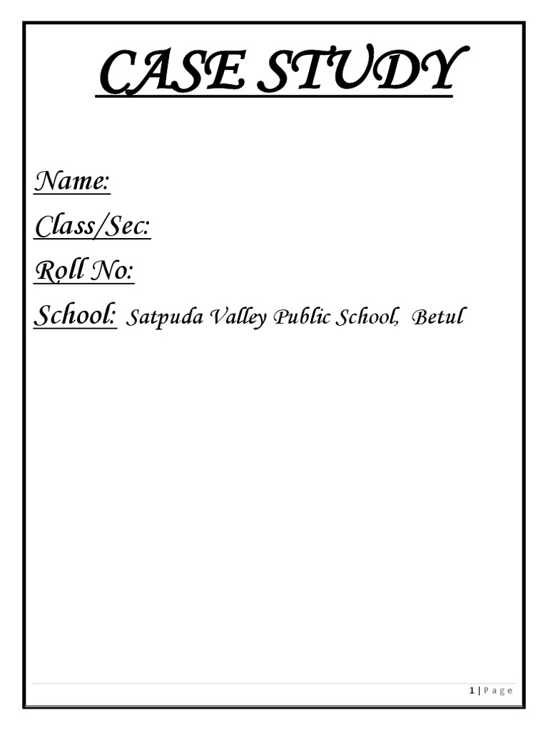 CASE STUDY Profile | PDF | Case Study | Quantitative Research